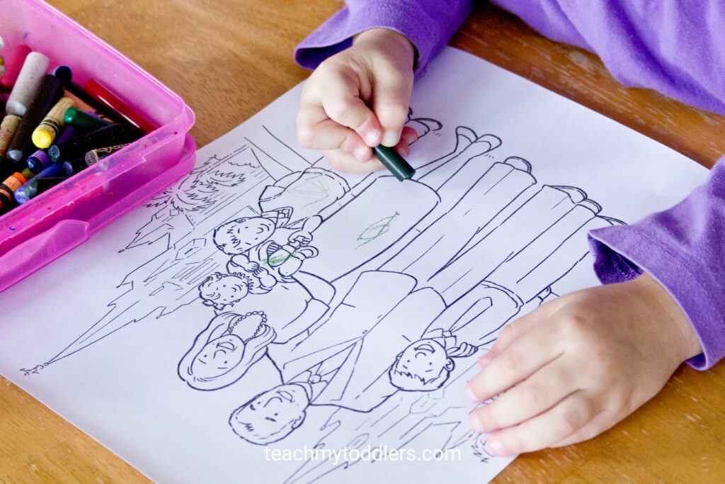 Vertical Surface Coloring - Preschool General Conference Idea