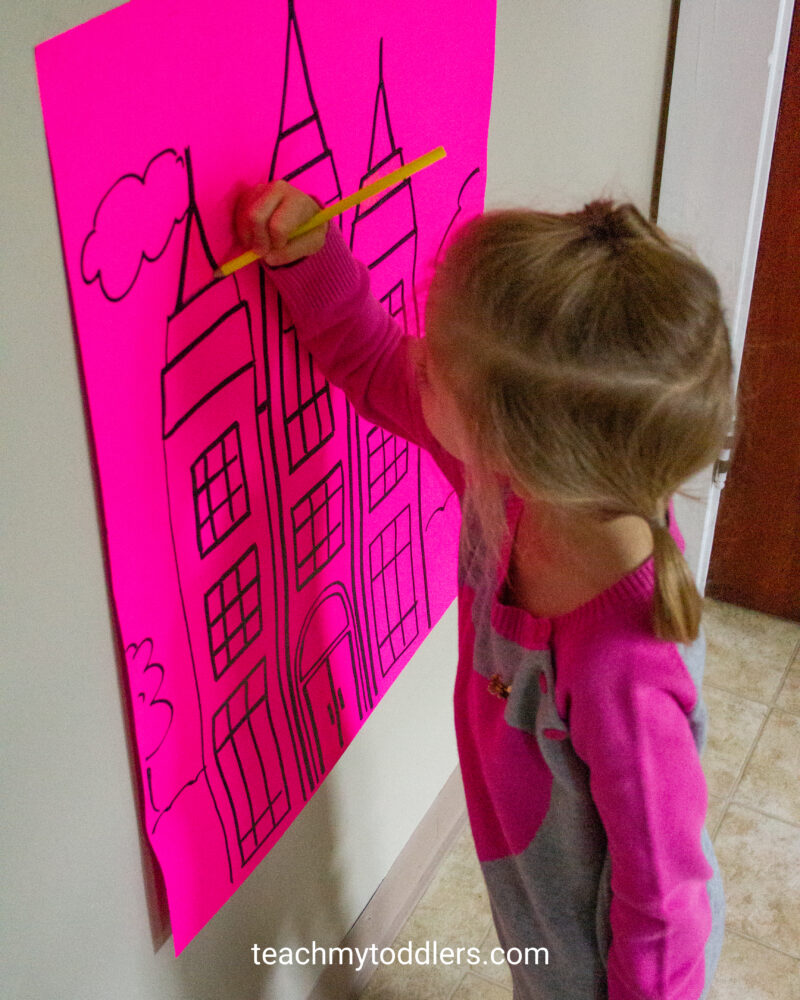 Vertical Surface Coloring - Preschool General Conference Idea
