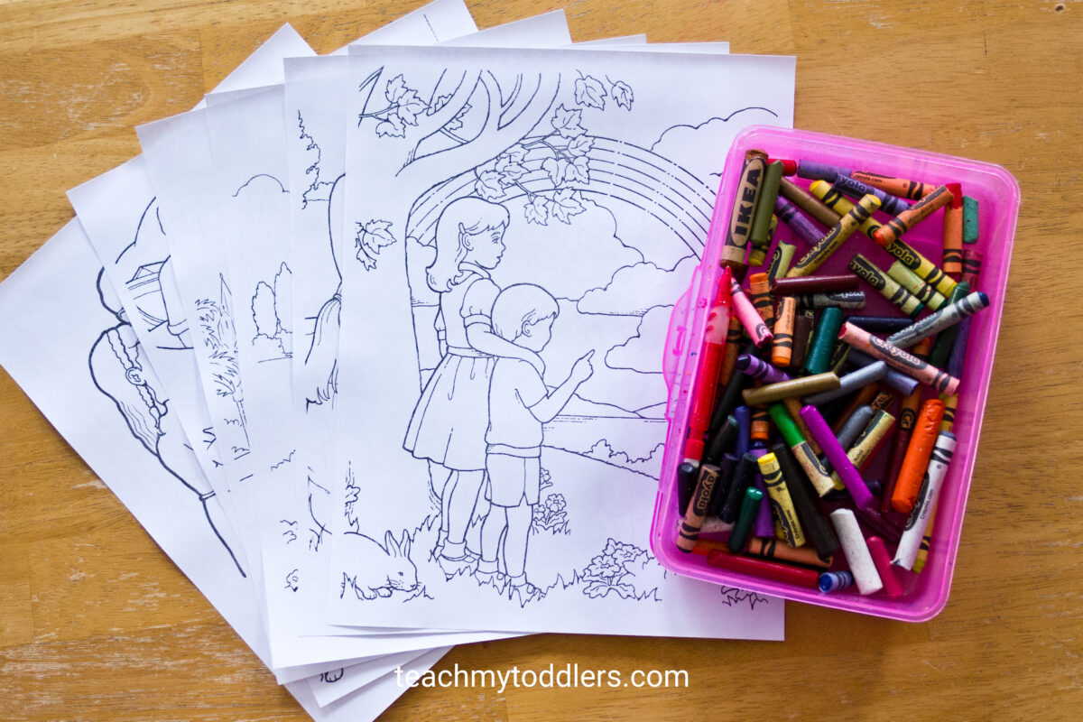 Vertical Surface Coloring - Preschool General Conference Idea