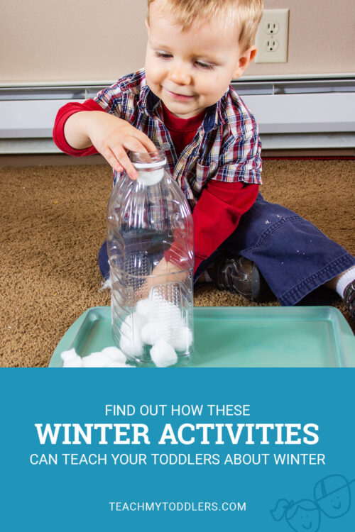 Seasonal Toddler Activity - Winter Themed Toddler Trays - Teach My Toddlers