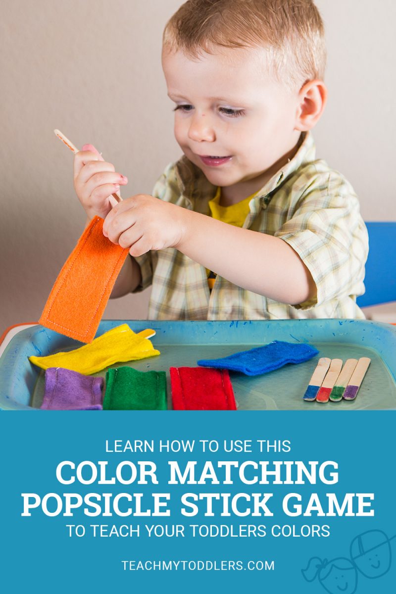 Color Games for Toddlers - Popsicle Stick Color Matching Game - Teach ...