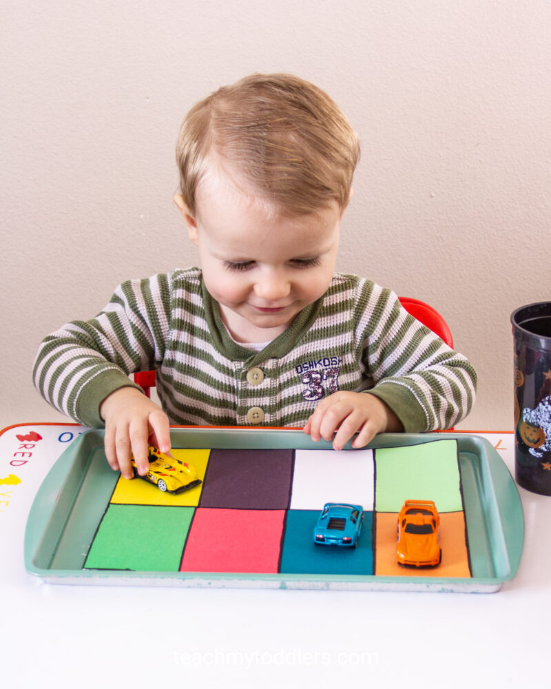 Car Themed Toddler School Trays - Teach My Toddlers