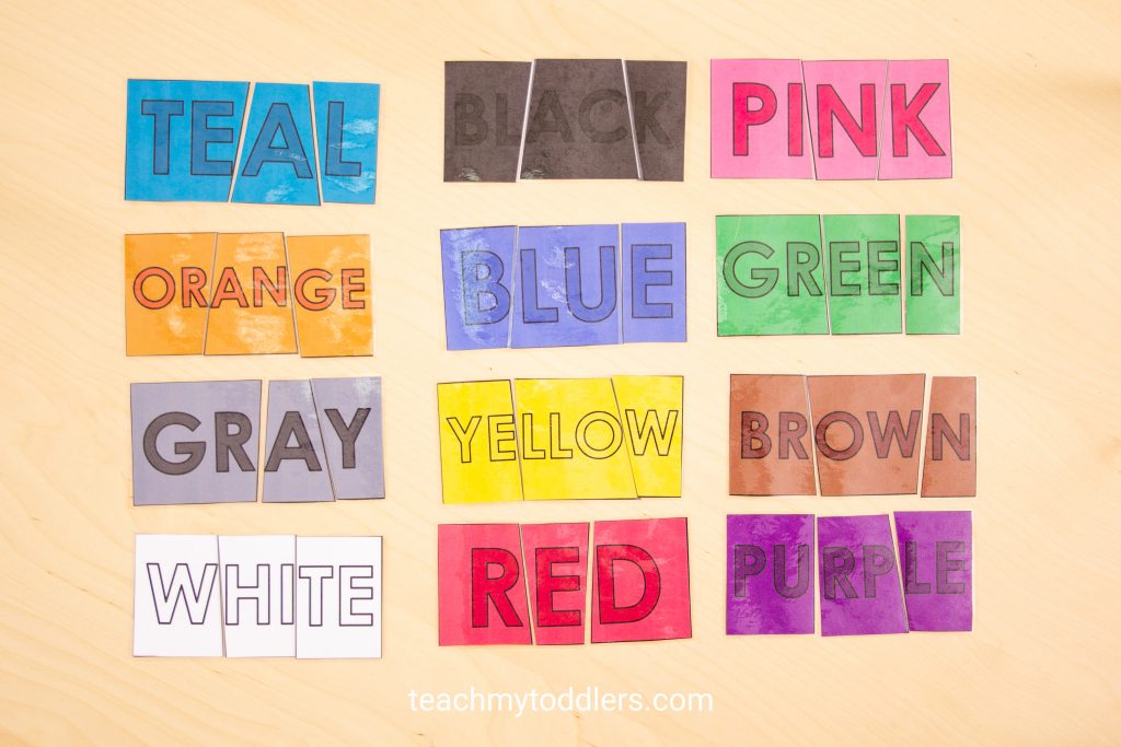 Color Games for Toddlers - Printable Color Puzzles - Teach My Toddlers