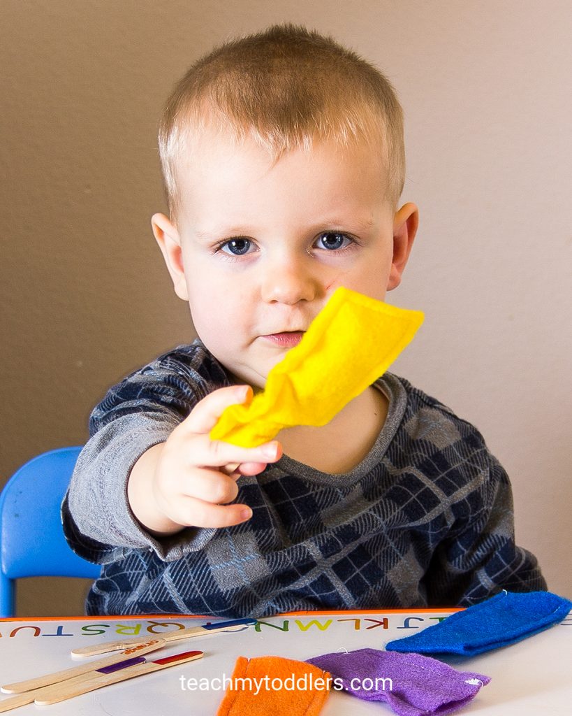 Color Games for Toddlers - Popsicle Stick Color Matching Game - Teach ...