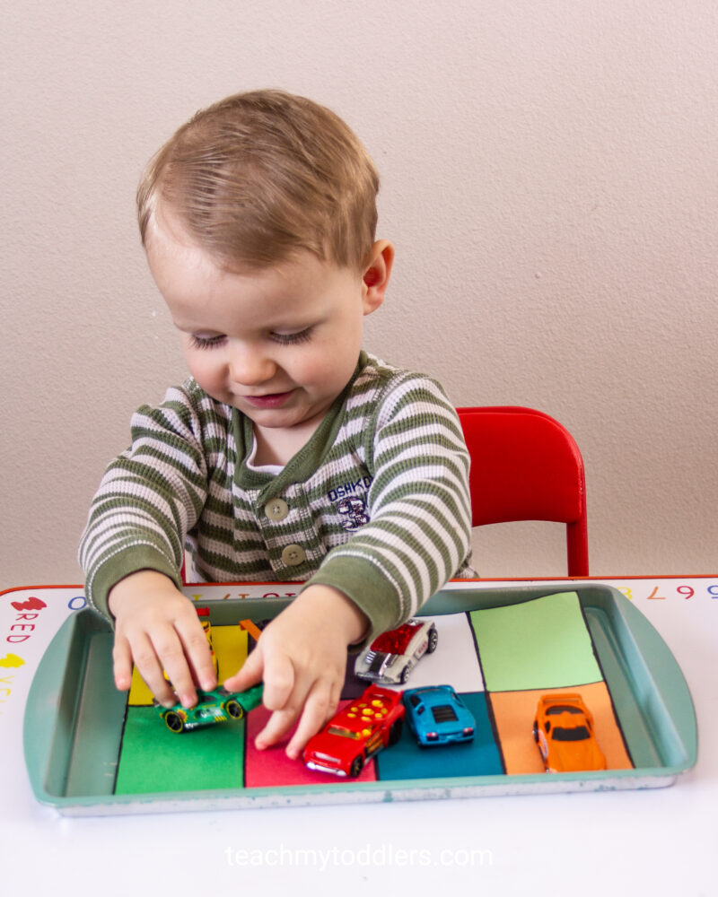 Car Themed Toddler School Trays - Teach My Toddlers