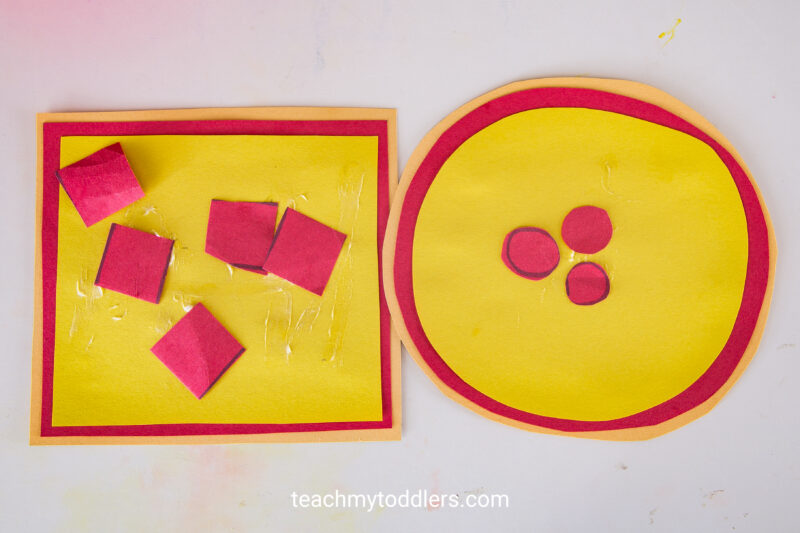 Shape Pizzas to Teach Shapes - Teach My Toddlers