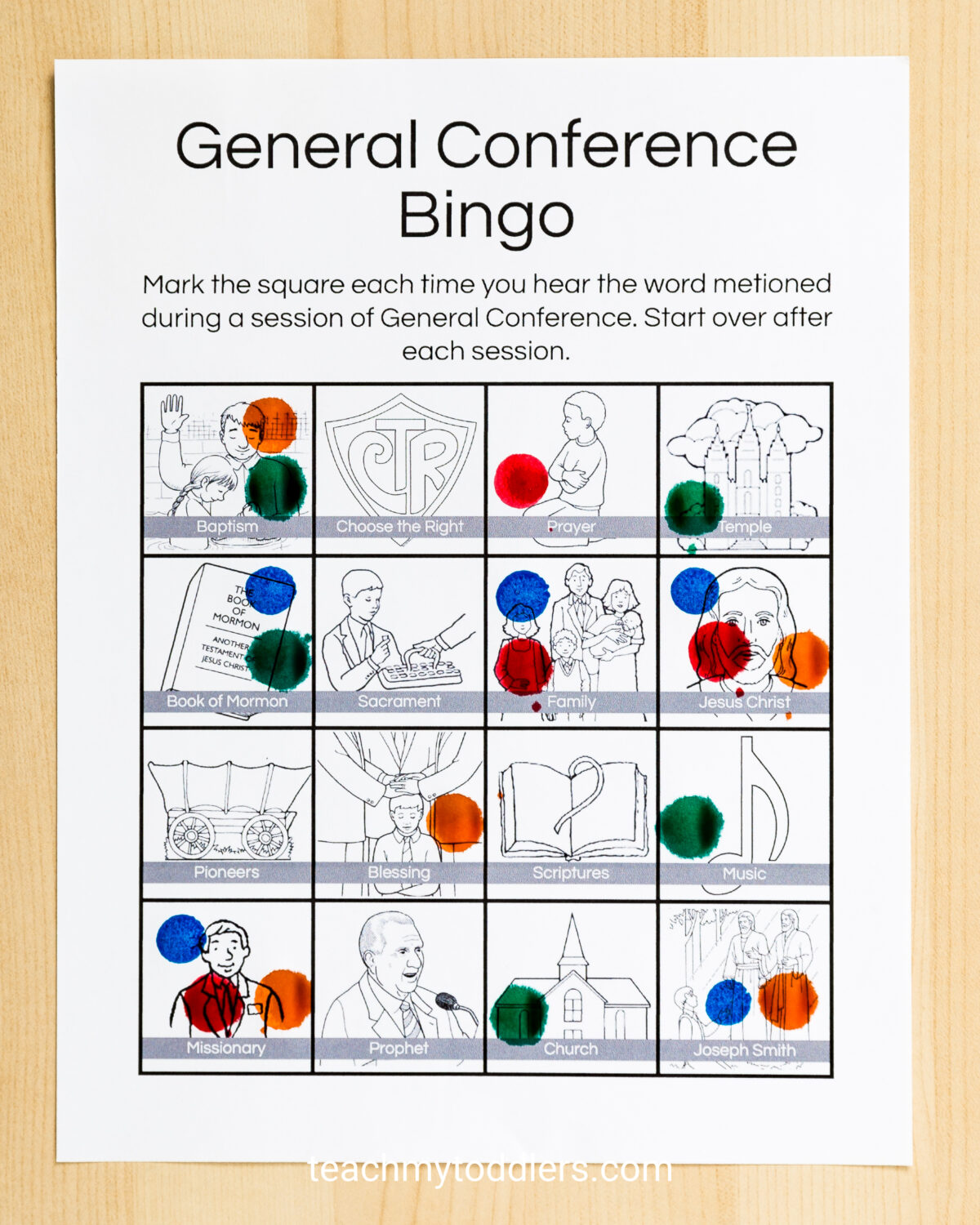 General Conference Activities for Toddlers and Preschoolers - Teach My ...